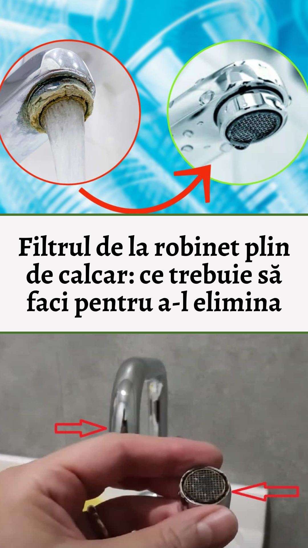 Filtrul de la robinet plin de calcar: ce trebuie să faci pentru a-l ...